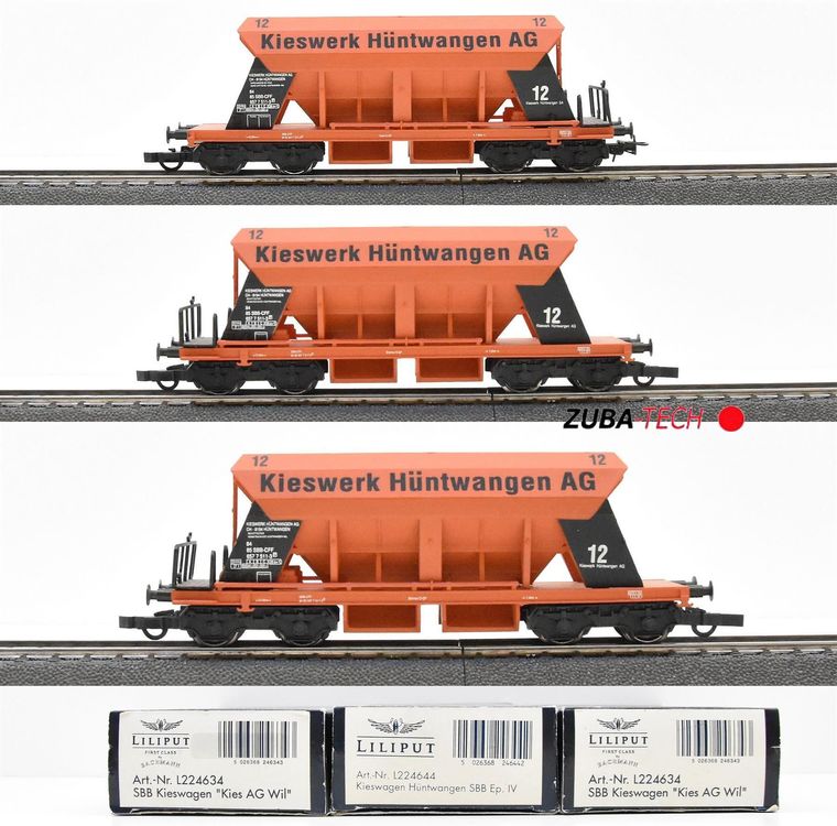 Liliput 3x Kieswagen der SBB H0 GS (Gebraucht) in St. Gallen für CHF 84.5 – mit Lieferung auf ...