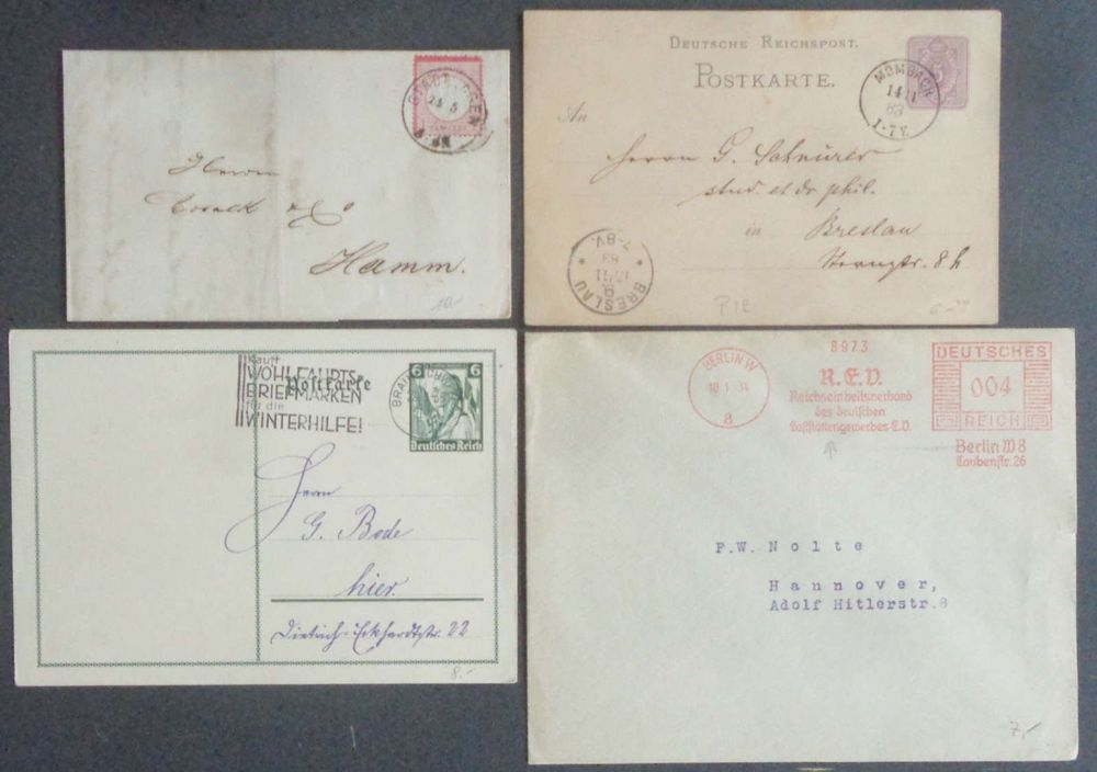 DEUTSCHES REICH 4 Belege aus 1872–1935 | Kaufen auf Ricardo