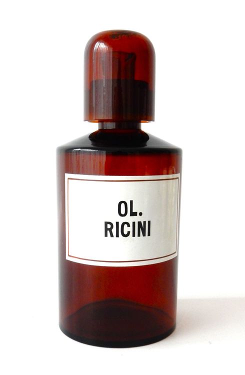 Vintage braune Apothekerflasche « OL. RICINI » - 1.2 Liter (Gebraucht ...