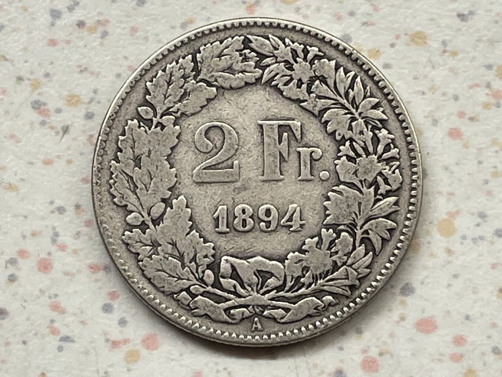 1894 2 Franken uralter Jahrgang !! selten !!!! (Gebraucht) in Winterthur für CHF 6 – mit ...