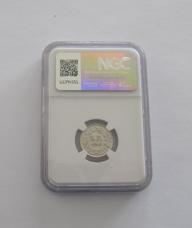 50 Rappen 1946 gleichstehend (NGC geprüft) | Kaufen auf Ricardo