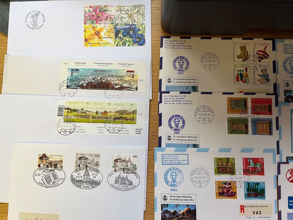35 Belege/Flugpost/FDC Schweiz (Gebraucht) in Murgenthal für CHF 6 – mit Lieferung auf Ricardo ...