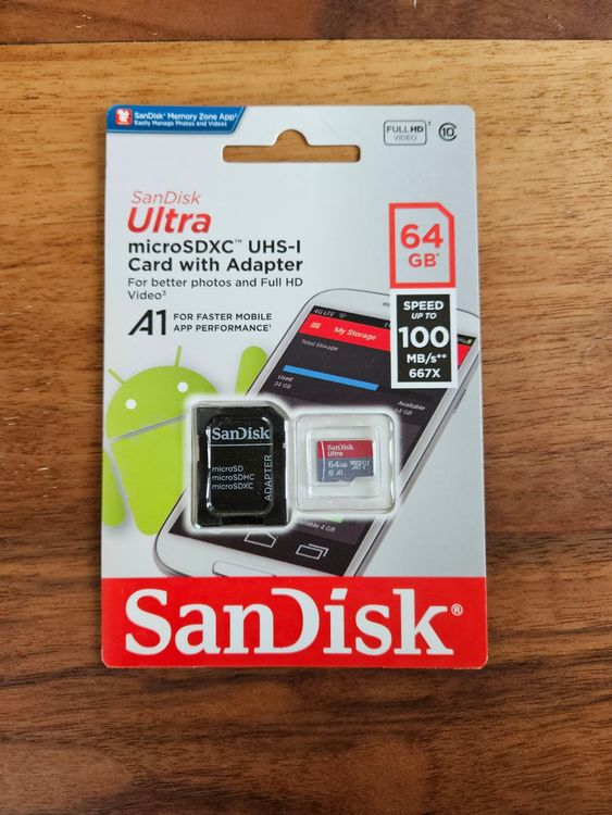 SanDisk MicroSD card 64GB | Kaufen auf Ricardo
