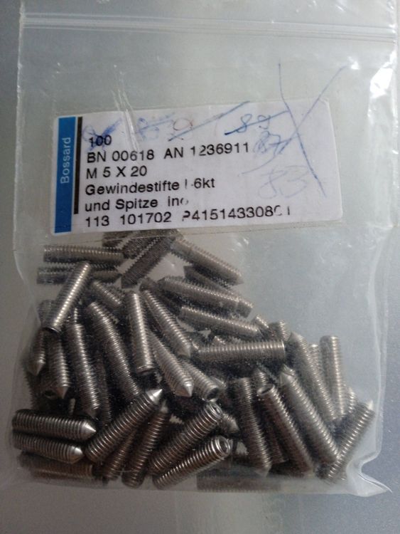 M5 x 20 Gewindestifte, NEU (Neu (gemäss Beschreibung)) in Döttingen für CHF 8 – mit Lieferung ...