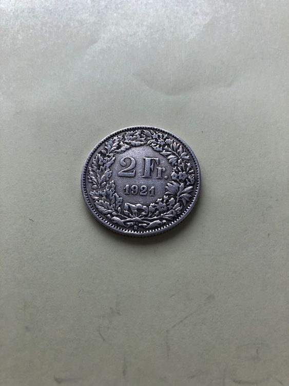 2 Fr. Silbermünze 1921 (Gebraucht) in Ibach für CHF 4 – mit Lieferung auf Ricardo kaufen