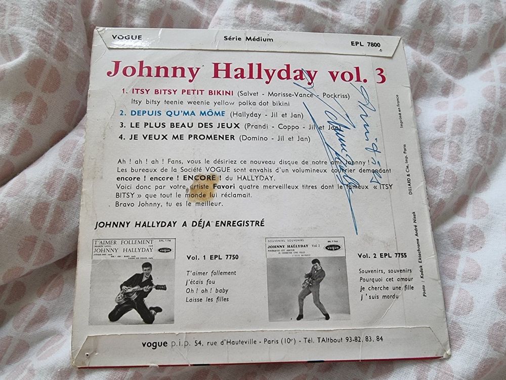 Johnny Hallyday autograph | Kaufen auf Ricardo