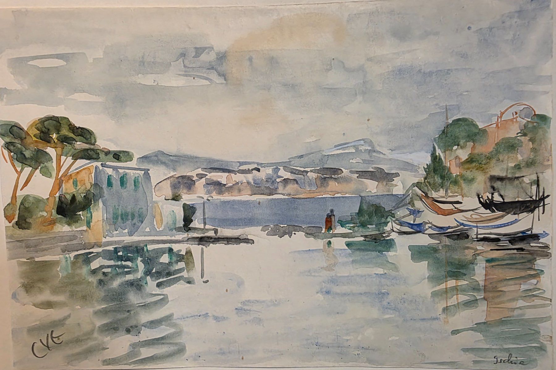Aquarell Clara Vogelsang Eymann (26 x 17) 40 % seines Wertes (Gebraucht ...