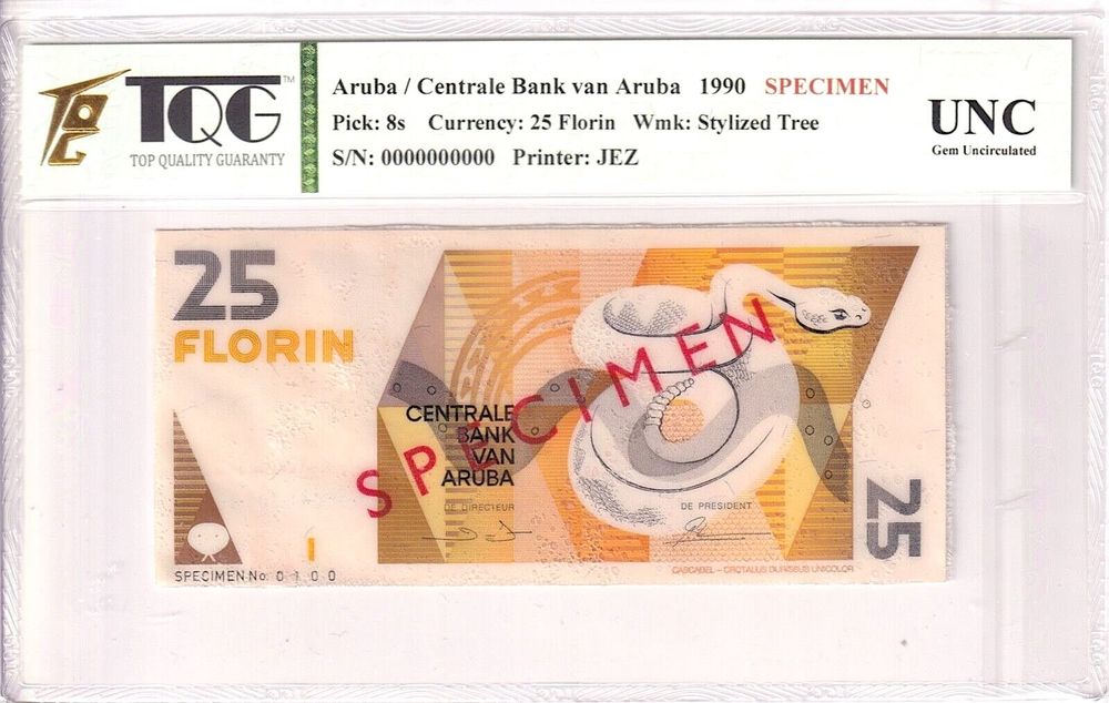 Aruba 25 Florin 1990---UNC (SPECIMEN) | Kaufen auf Ricardo