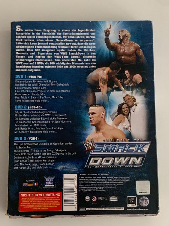3er DVD Set WWE SMACKDOWN 1999-2009 (Gebraucht) in Basel für CHF 1 ...