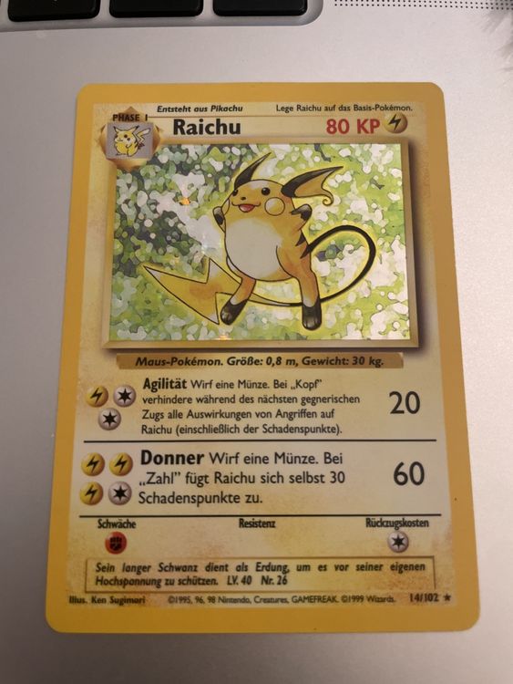 Raichu Pokemon Karte Holo (Gebraucht) in Zürich für CHF 25 – mit ...