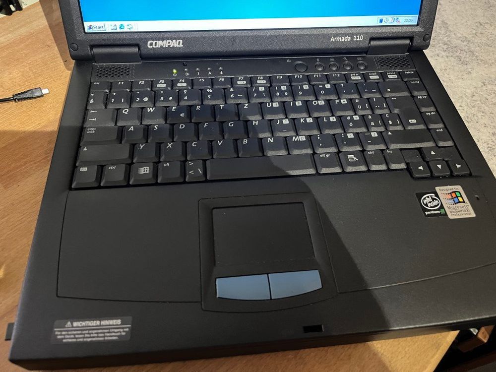Retro Vintage Laptop Compaq Armada 110 Windows 2000 inst. (Gebraucht ...
