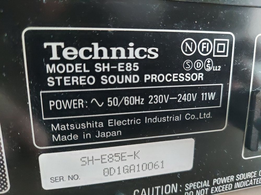 Technics SH-E85 Equalizer mit Spectrum Analyzer (Gebraucht) in Wilen b. Wollerau für CHF 101 ...