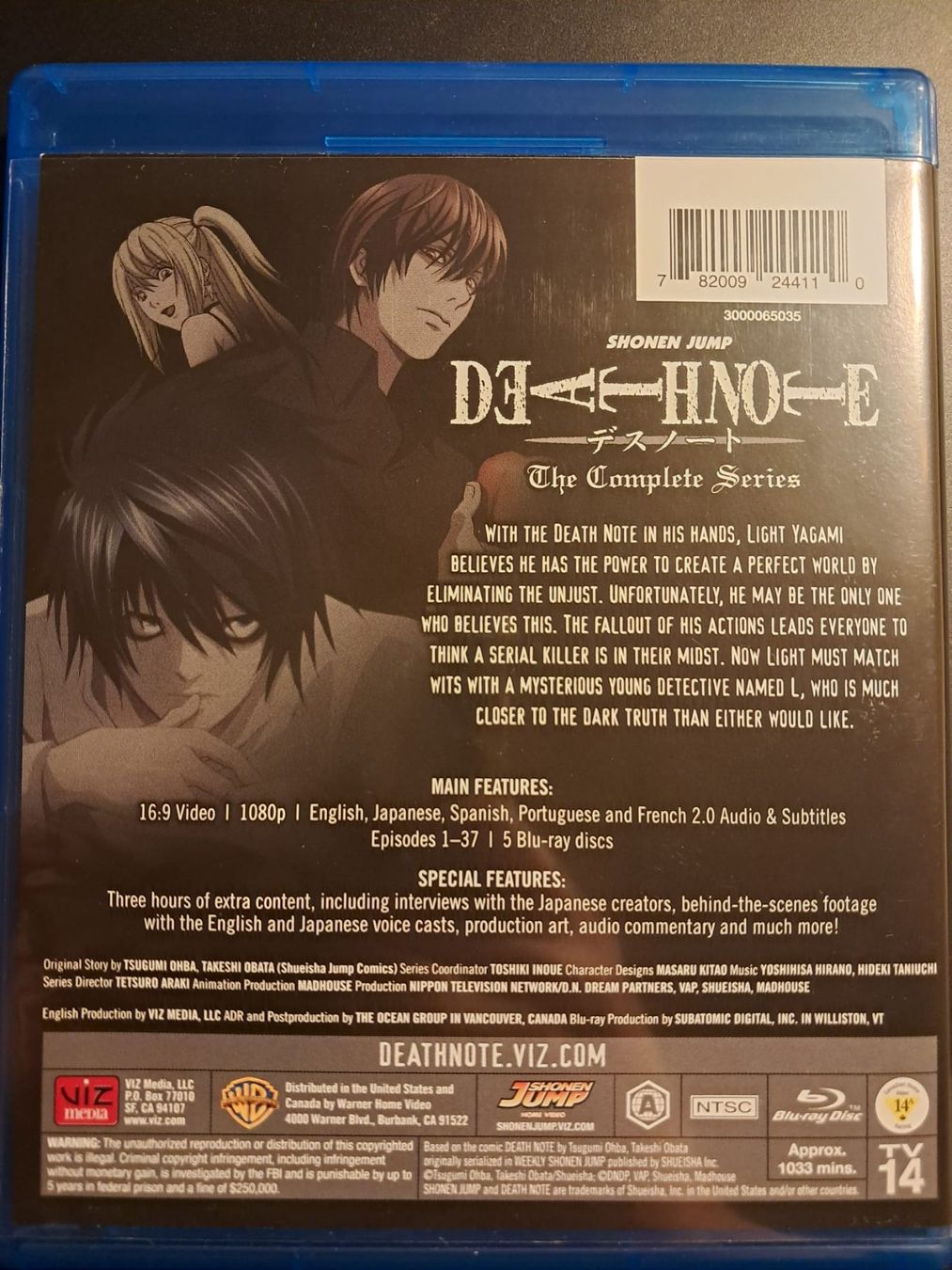 Death Note Complete Series Blu-ray - USA Import (Region A) (Gebraucht ...