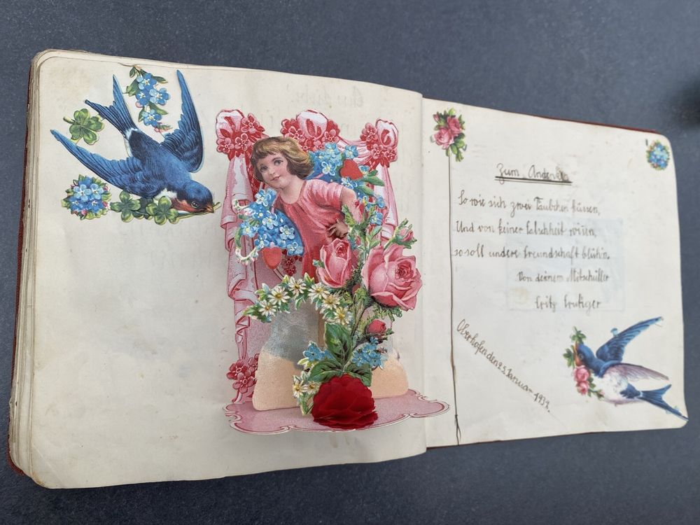 Antikes Poesiealbum Art Deco Oblaten Scherenschnitt (Gebraucht) in Buochs für CHF 19 – mit ...