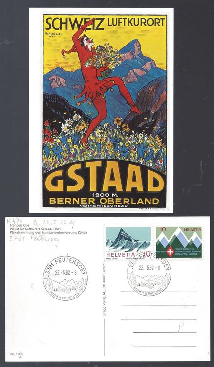 Karte GSTAAD mit Sst FEUTERSOEY (BE) | Kaufen auf Ricardo