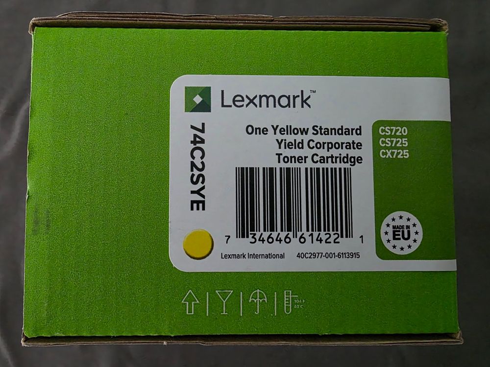 Original Lexmark Toner Gelb 74C2SYE für CS720 CS725 CX725 (Neu und ...