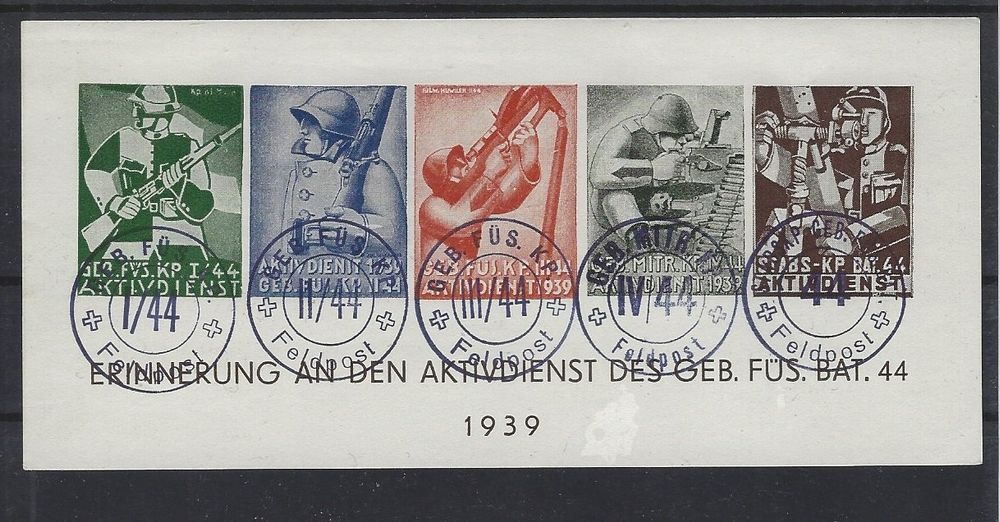 Stabs-Kp.Bat. 44 Bögli geschn. 60.00 Nr. 337a/6 gestempelt | Kaufen auf ...