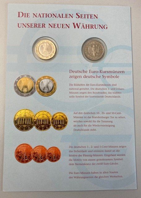 D-Mark zu Euro Gedenkprägung Deutsche Post Top Zustand! (Neu und ...