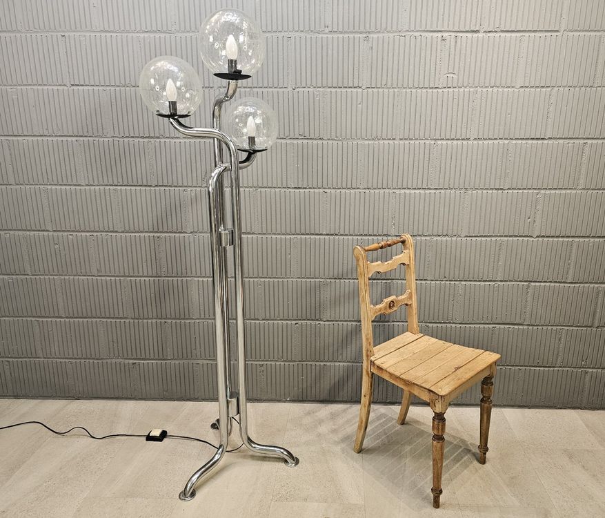 1970 Floor-Lamp, Bubble Chrom-Glas Design Stehlampe Leuchte (Gebraucht) in Nottwil für CHF 550 ...