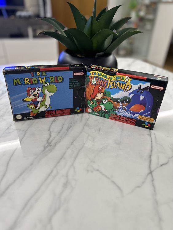 Super mario world + super mario world 2 SNES BUNDLE OVP (Gebraucht) in ...