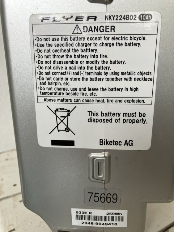 FLYER e-Bike - Batterie - Li-ion Mn Battery (Gebraucht) in Winterthur ...