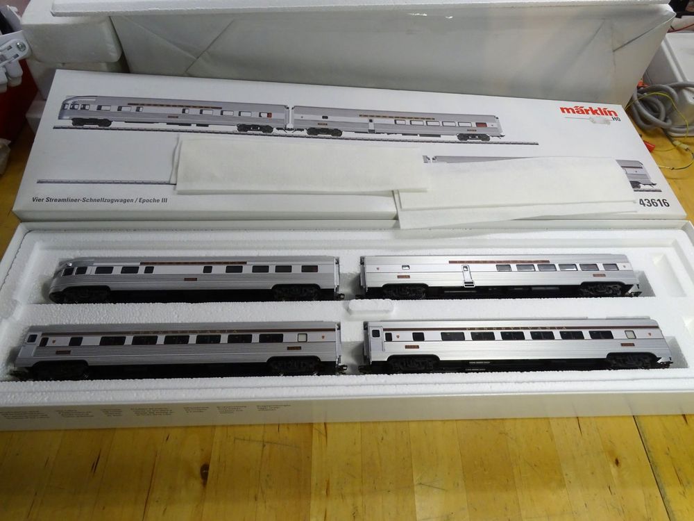 Märklin 43616 Streamliner PW Set 4 teilig, H0,WS/AC,OVP, Neu | Acheter ...