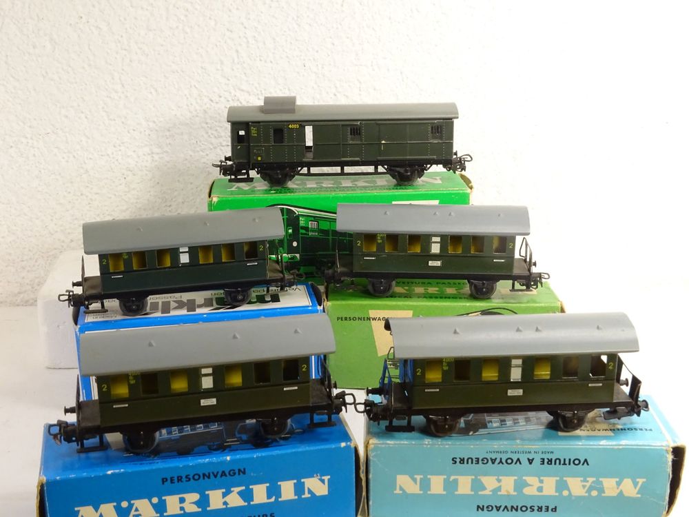 Märklin 4 x 4000 + 1 x 4041 Donnerbüchsen, H0,WS/AC,OVP (Gebraucht) in ...