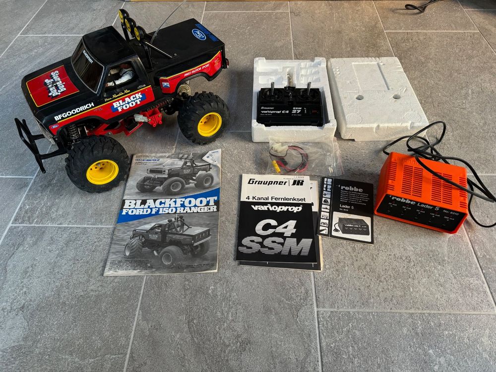 Tamiya RC Blackfoot Vintage 1986 - Set mit Zubehör (Gebraucht) in Uster für CHF 199 – mit ...