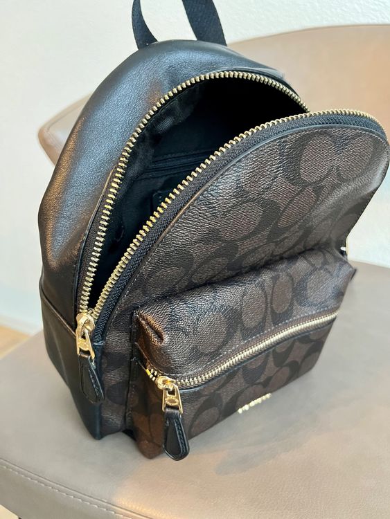 COACH NEW YORK Rucksack klein braun schwarz (Neu (gemäss Beschreibung ...