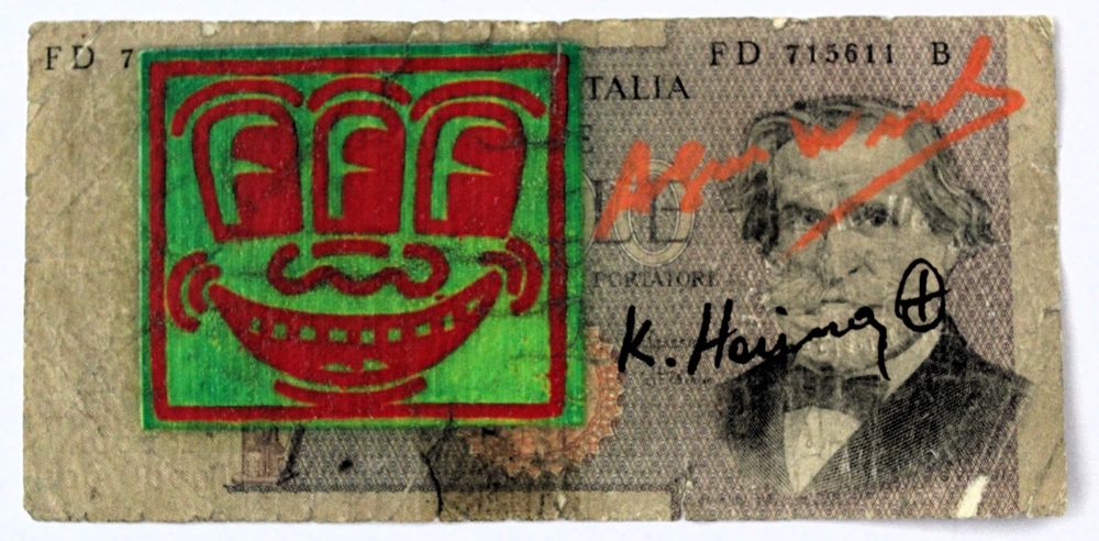 Andy Warhol & Keith Haring: Mischtechnik auf Banknote / TOP! (Gebraucht) in Bern für CHF 299 ...