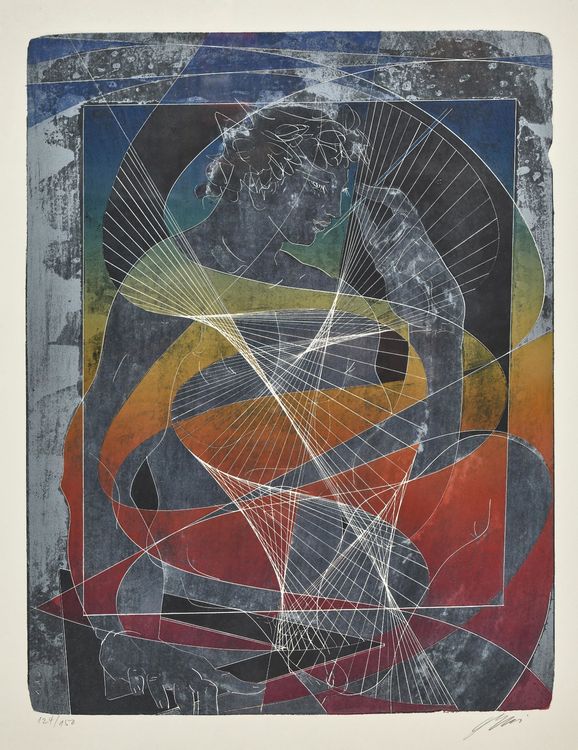 Erni Hans "Sich besinnender" Original handsig. Lithografie (Gebraucht) in Siebnen für CHF 1490 ...