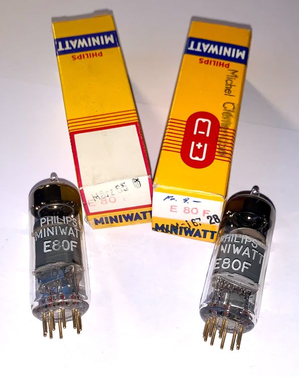 2 Röhren / Radioröhren E80F / 6084 (≈EF86 / EF806S), Philips (Neu ...