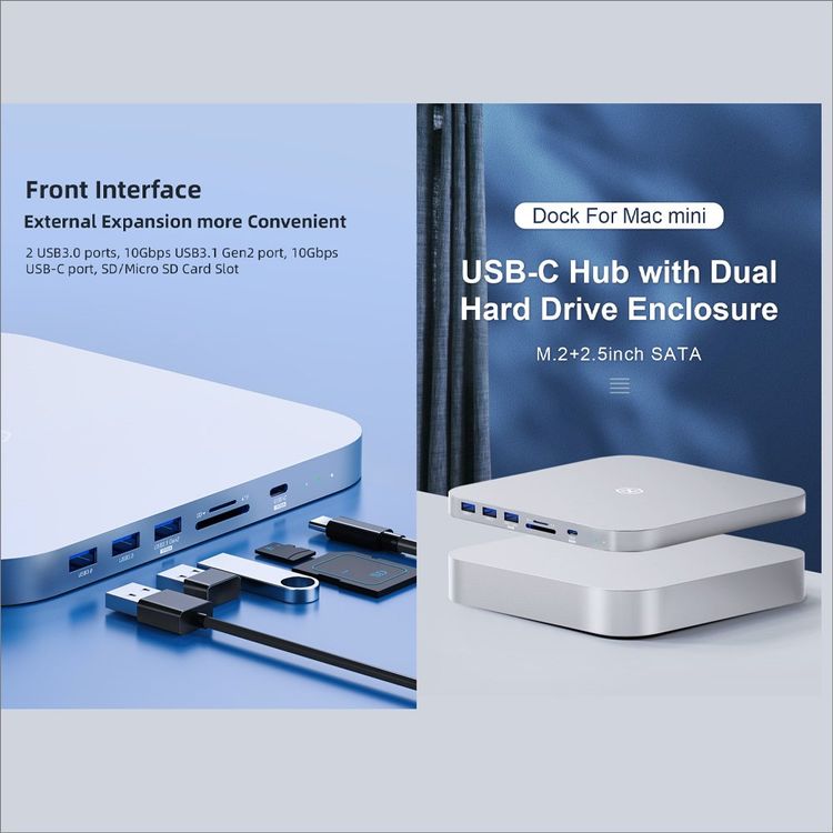 Mac Mini NVMe M.2 Sata Docking Intel M2 M1 SSD Studio HUB (Neu und ...