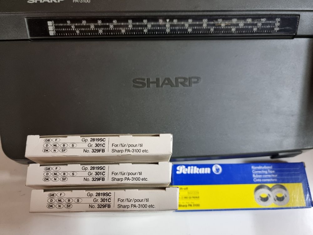 Original elektrische Schreibmaschine Sharp PA 3100 (Gebraucht) in Wittenbach für CHF 25 – mit ...