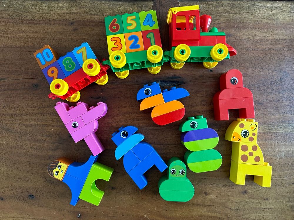 Cute first Lego Duplo set w. numbers, train and creatures (Gebraucht ...