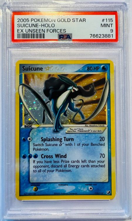 Pokémon PSA 9 Suicune Entei Raikou Gold Star Ex Unseen Force (Neu (gemäss Beschreibung)) in ...