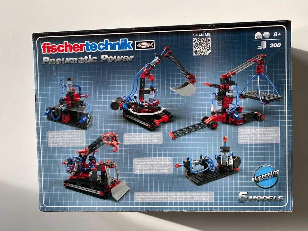 Fischer Technik Pneumatik Power 5 Modelle (Neu und originalverpackt) in ...