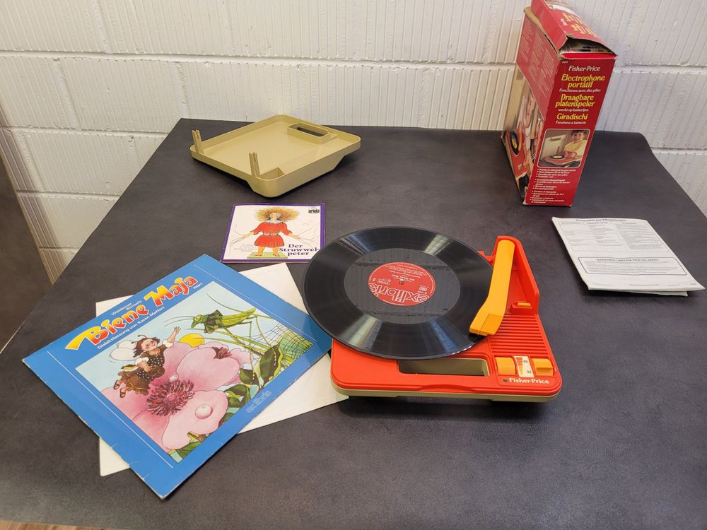 FISHER PRICE 1983 Plattenspieler Kinder Vinyl Phone Player (Gebraucht ...
