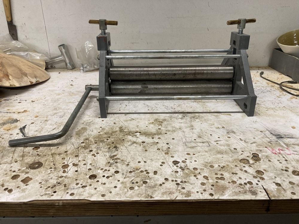 KLEINE WALZENPRESSE STOFF LEDER PAPIER PRÄGEN DRUCKEN (Gebraucht) in ...
