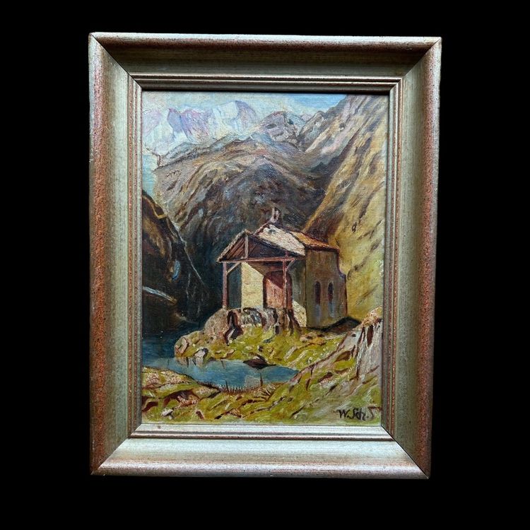 Alpine Landschaft Gemälde Signiert | Kaufen auf Ricardo