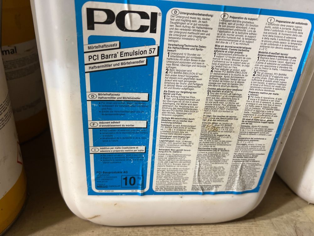 2 angefangene Kanister PCI Barra Emulsion 57 (Gebraucht) in Egg b ...