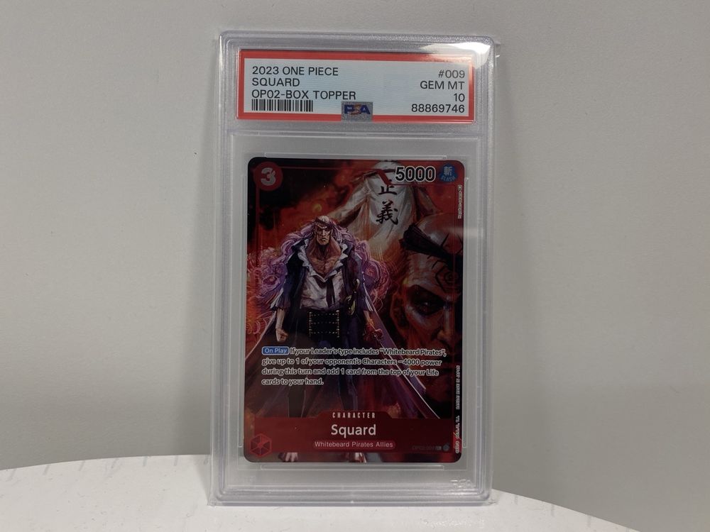One Piece EN OP02-009 Squard Box topper PSA 10 (Neu (gemäss ...