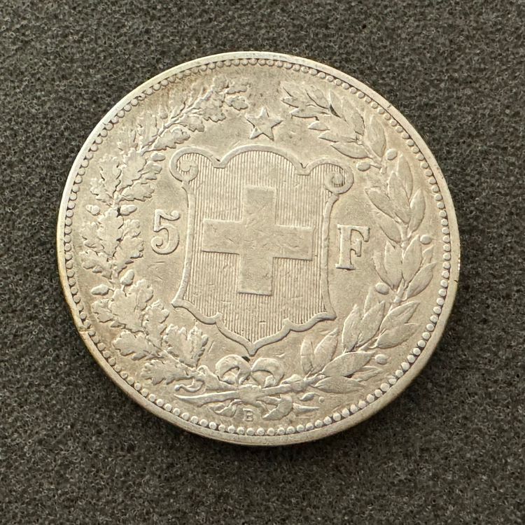 5 Franken Schweiz Silber Frauenkopf 1888 selten (Gebraucht) in Reitnau für CHF 525 – mit ...