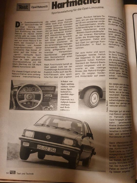 AMS 14/78 Citroen CX 280 TE 280 E Rally Opel Rekord 132 xa (Gebraucht ...