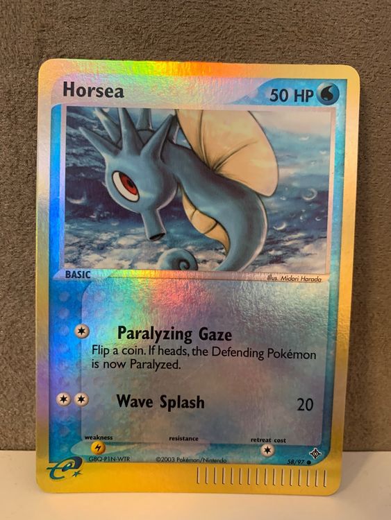 Pokemon Horsea Reverse HOLO EX Dragon ENG 58/97 (Gebraucht) in Fislisbach für CHF 2 – mit ...