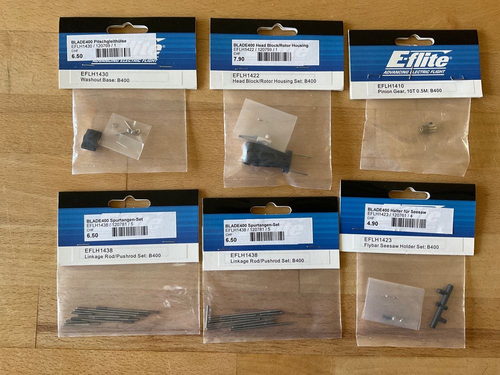 Blade 400 Zubehör, zum Teil noch Originalverpackt (Gebraucht) in ...