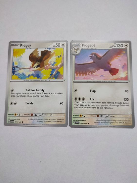 Pokémon Mew 151 Pidgey 016 Pidgeot 018 | Kaufen auf Ricardo