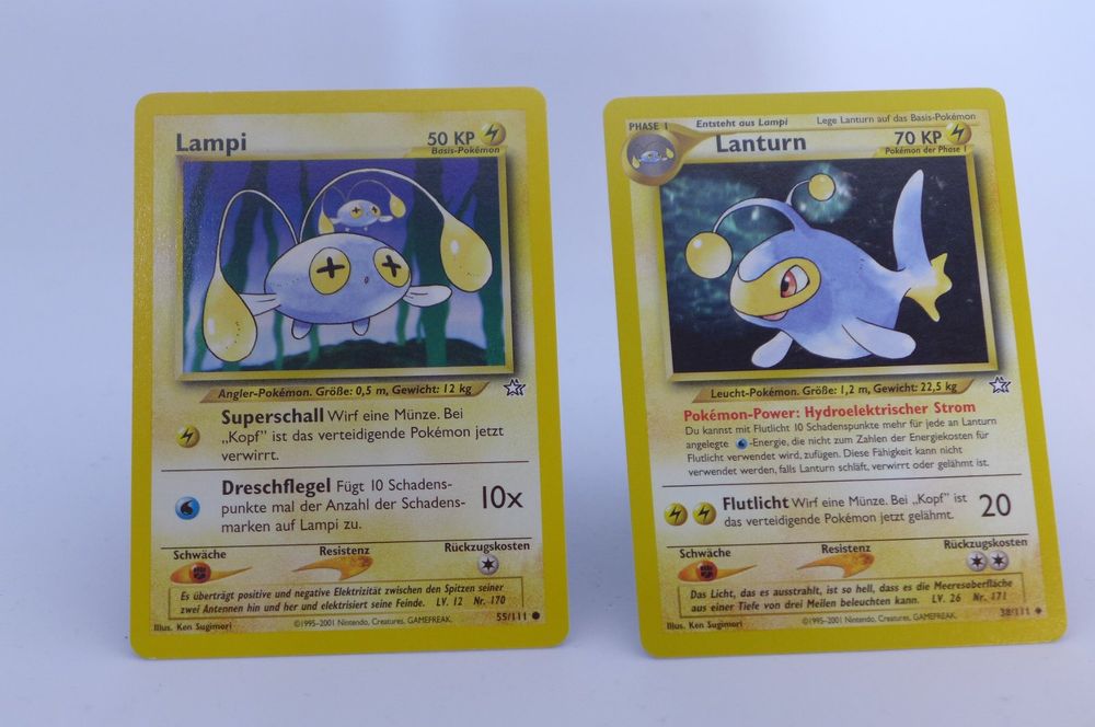 Lanturn 38/111, Lampi 55/111 Neo Set Pokemon Karte | Kaufen auf Ricardo