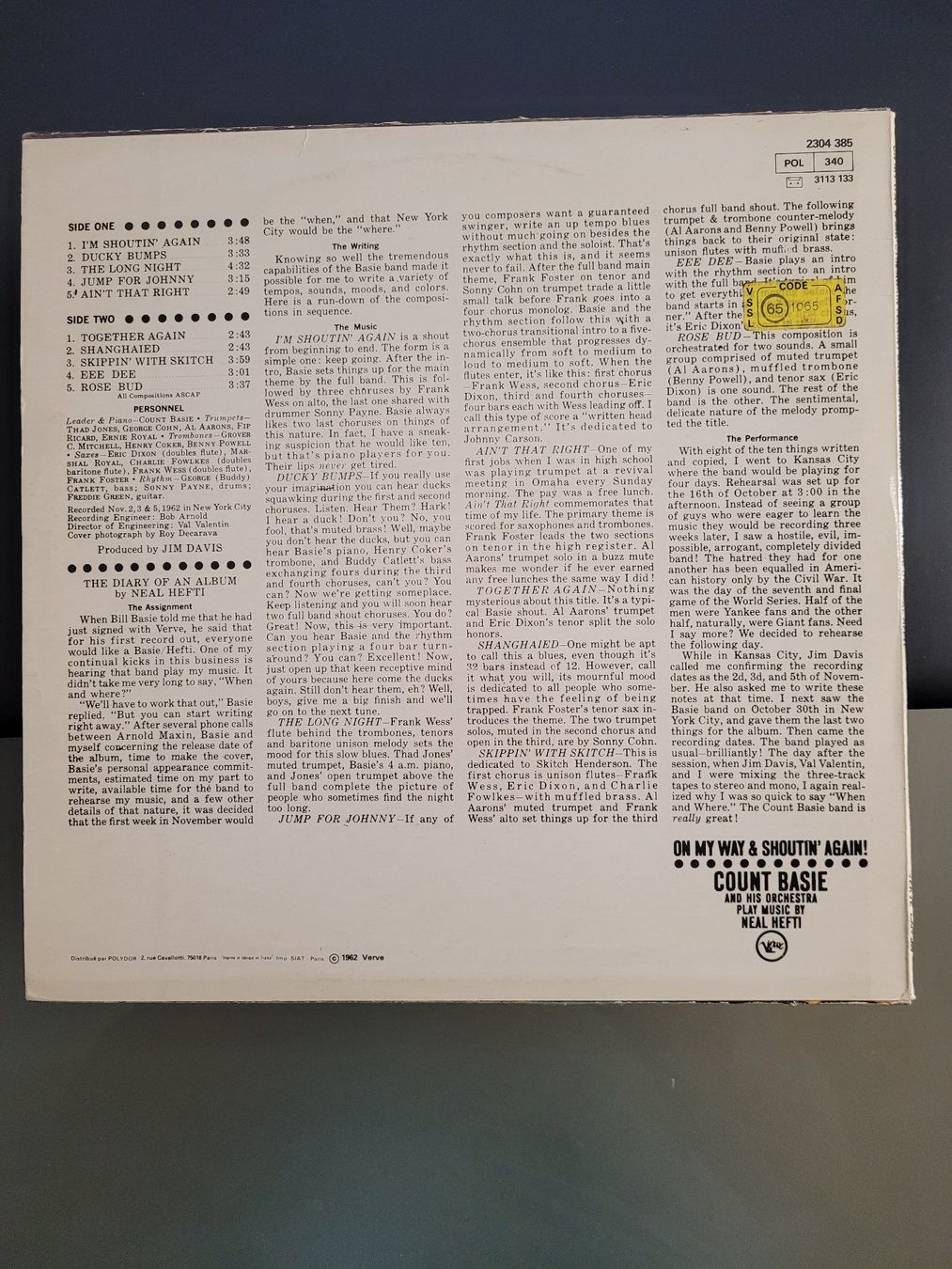 Count Basie & His Orchestra* – On My Way & Shoutin' Again! (Gebraucht ...