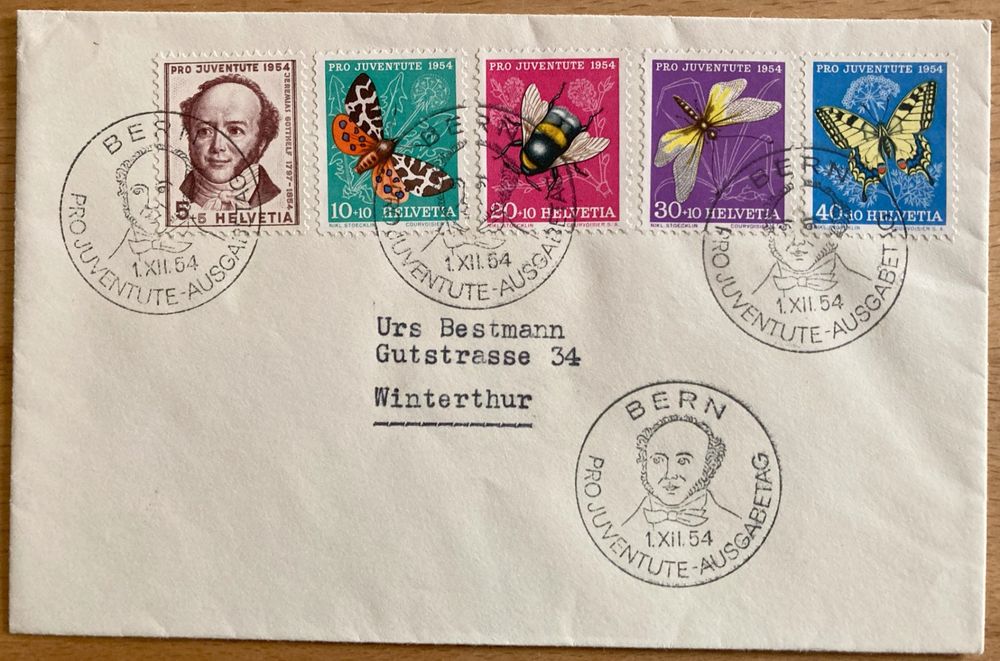 FDC Pro Juventute 1954, SBK 60 Fr. (Gebraucht) in Flawil für CHF 6 – mit Lieferung auf Ricardo ...